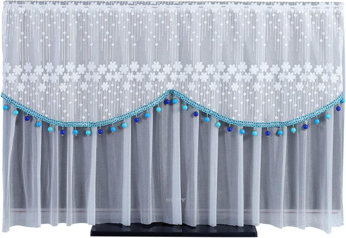 Embroidered lace Television dust cover Soft Fabric – buckit.pk