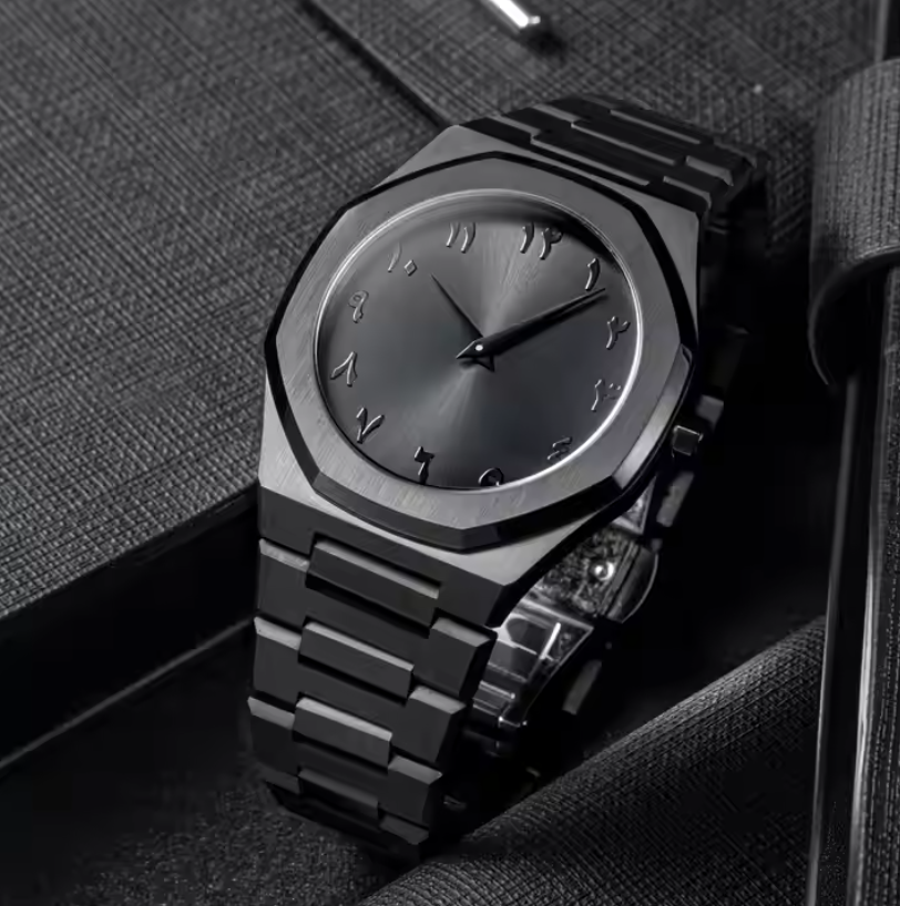 Stainless Steel Arabic Dial Luxury Mens Quartz Watch – buckit.pk
